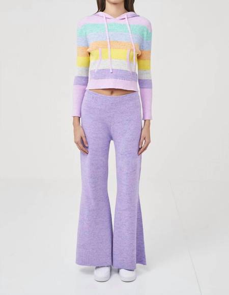 Brodie Cashmere | Tops | New Brodie Cashmere Wispr Rainbow Rib Crop ...